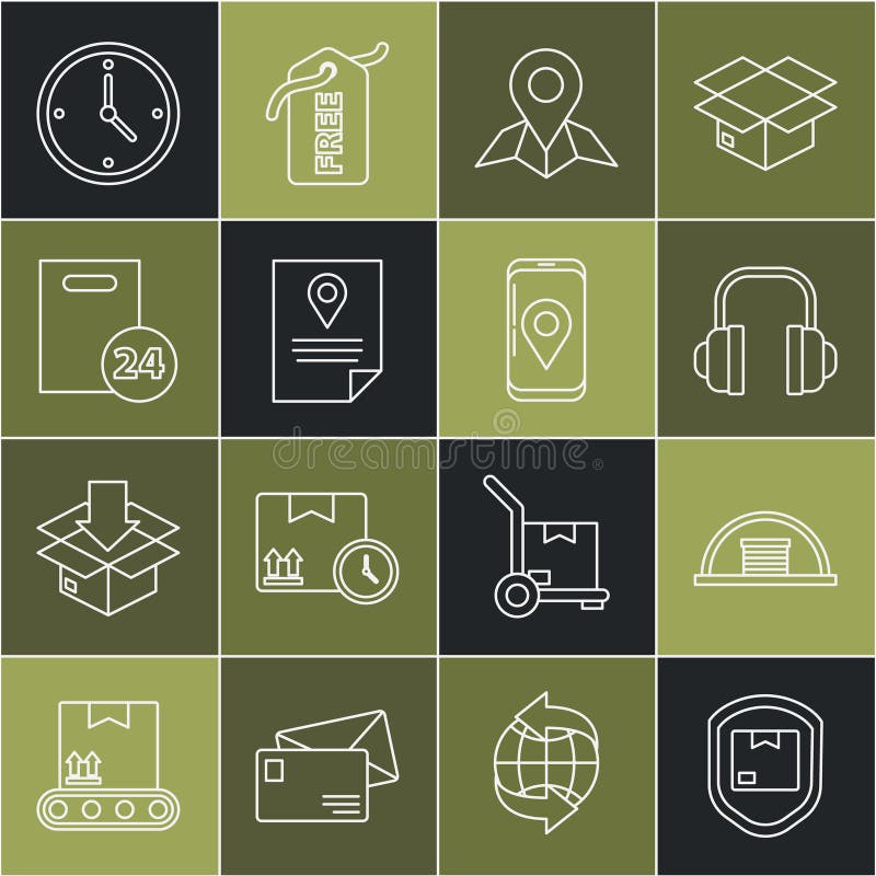 Set Line Delivery Pack Security with Shield, Hangar, Headphones ... Set Line Delivery Pack Security with Shield, Hangar, Headphones ...