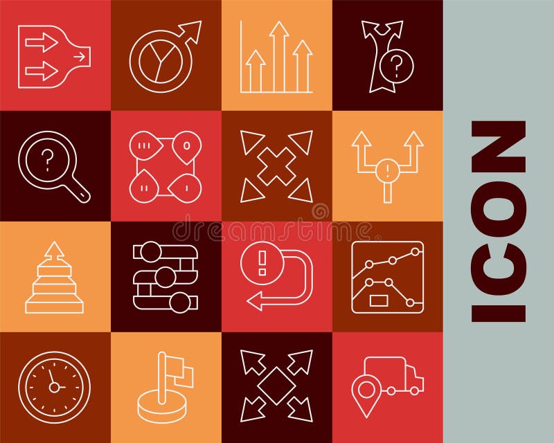 Set Line Delivery Tracking, Graph, Chart, Diagram, Arrow, Pie ...
