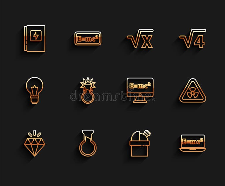 Set Line Diamond, Test Tube and Flask, Electrical Panel, Astronomical ...