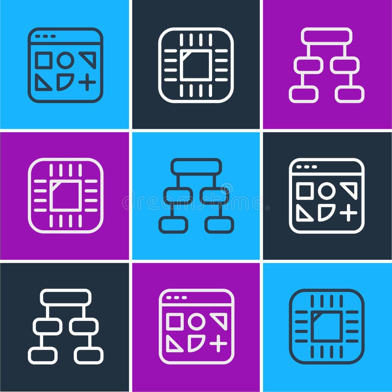 Set Line Different Files, Hierarchy Organogram Chart and Processor with ... Set Line Different Files, Hierarchy Organogram Chart and Processor with ...