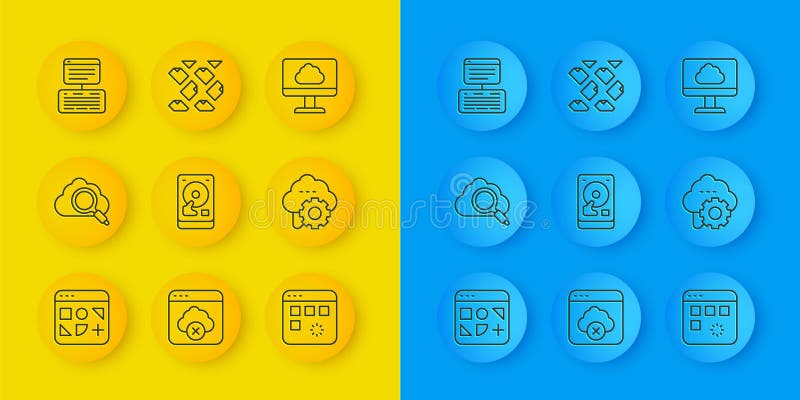 Line Art Set Different Arrows. Black Swirl Line. Vector Illustration. Stock Image Stock Vector ...