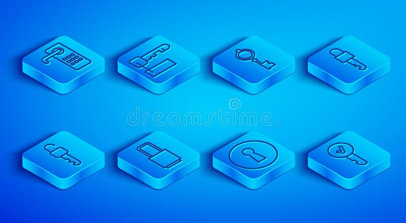 Set Line Digital Door Lock, Marked Key, Old, Lock, Keyhole, Locked ... Set Line Digital Door Lock, Marked Key, Old, Lock, Keyhole, Locked ...