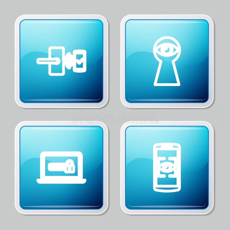 Set Line Digital Door Lock with Wireless, Keyhole Eye, Laptop Password ...