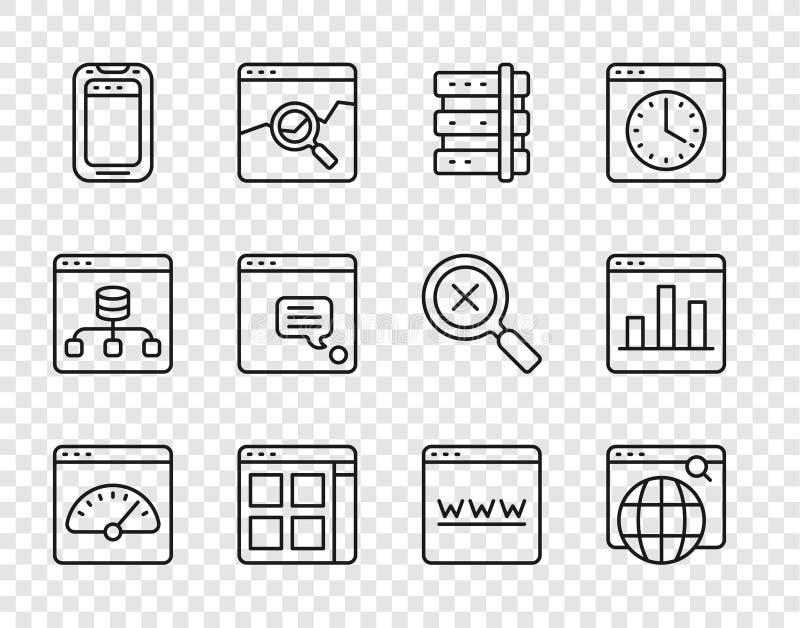 Set Line Digital Speed Meter, Search Engine, Server, Browser Files ...
