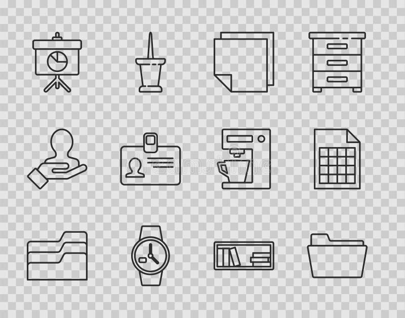 Set Line Document Folder, Post Note Stickers, Wrist Watch, Chalkboard ... Set Line Document Folder, Post Note Stickers, Wrist Watch, Chalkboard ...