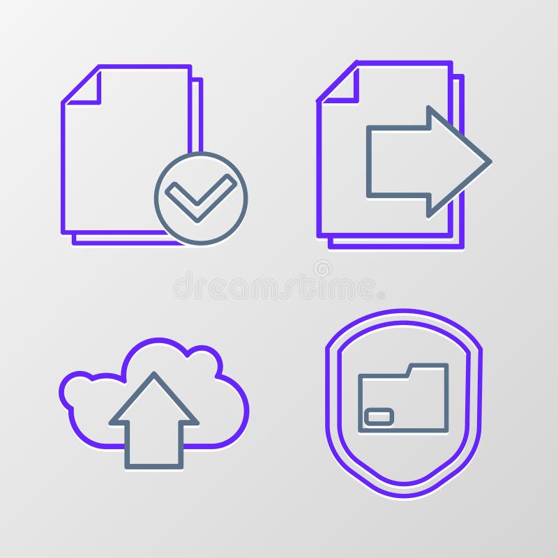 Set Line Document Folder Protection, Cloud Upload, Next Page Arrow and ... Set Line Document Folder Protection, Cloud Upload, Next Page Arrow and ...