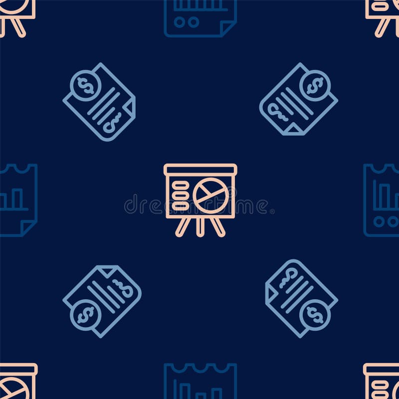 Set Line Document with Graph Chart, Contract Money and Board on ... Set Line Document with Graph Chart, Contract Money and Board on ...