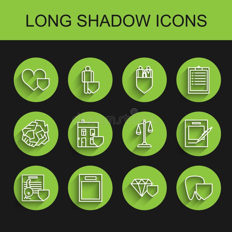 Set Line Document with Key with Shield, Empty Form, Heart, Diamond ... Set Line Document with Key with Shield, Empty Form, Heart, Diamond ...