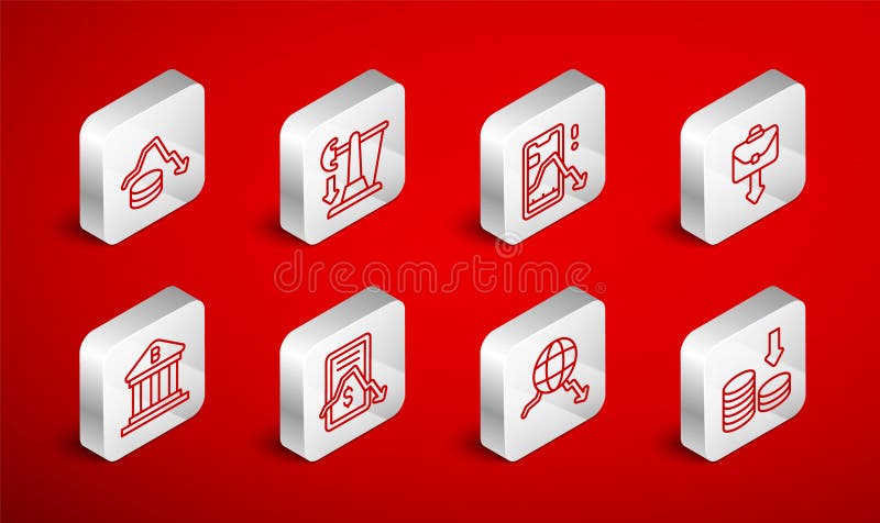 Set Line Dollar Rate Decrease, Drop in Crude Oil Price, Mobile Stock Trading, Briefcase, Global ...