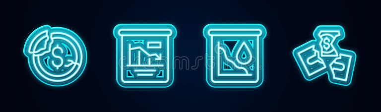 Set Line Dollar Rate Decrease, Pie Chart Infographic, Drop Crude Oil ...