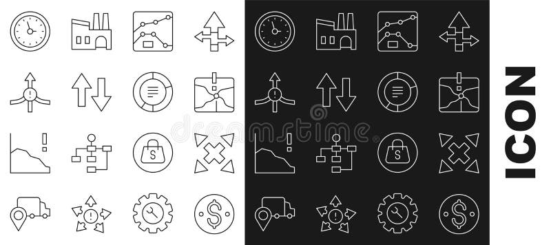 Set Line Dollar Symbol, Many Ways Directional Arrow, Intersection Point ... Set Line Dollar Symbol, Many Ways Directional Arrow, Intersection Point ...