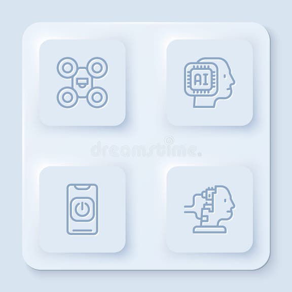 Set Line Drone, Humanoid Robot, Turn Off from Phone and Robot for ...