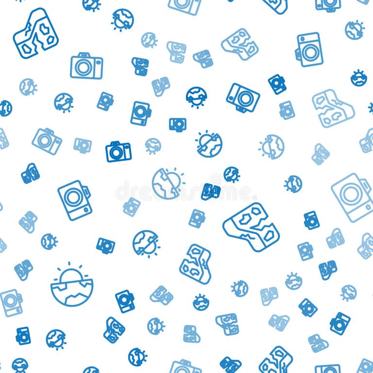Set Line Earth Core Structure Crust, Geological Fault and Photo Camera ...