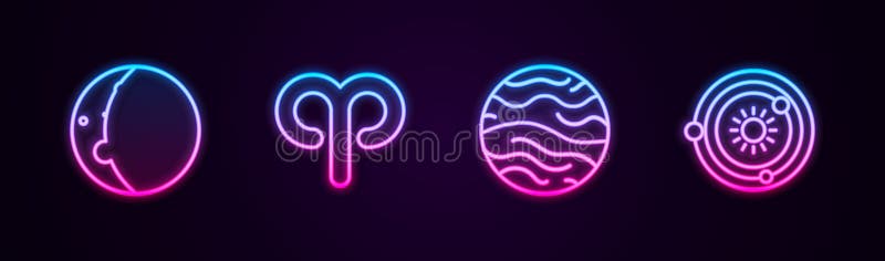 Set Line Eclipse of the Sun, Aries Zodiac, Planet Venus and Solar ...