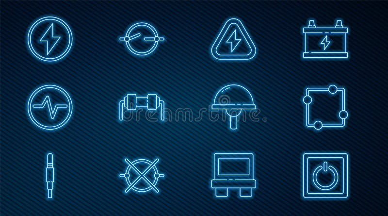 Set Line Electric Light Switch, Circuit Scheme, High Voltage, Resistor ...