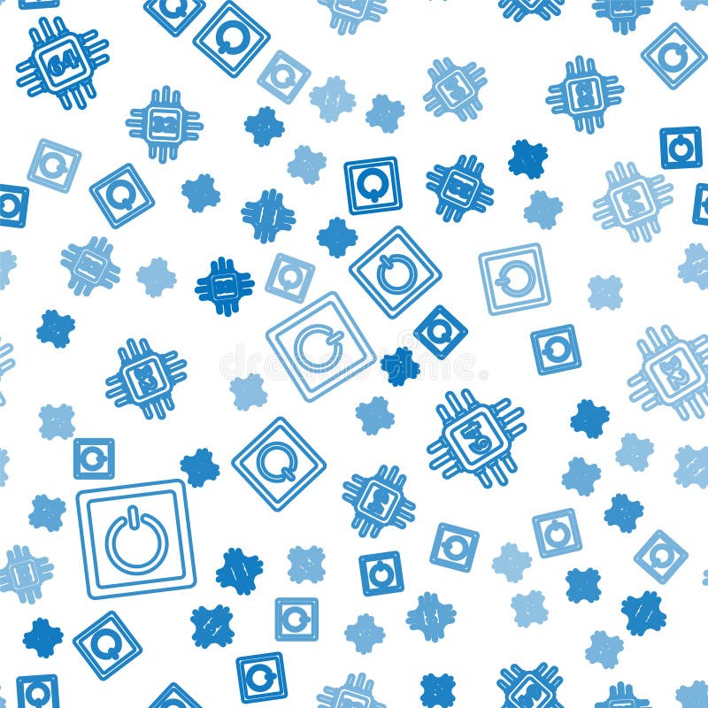 Set Line Electric Light Switch Processor With Microcircuits Cpu And Processor With