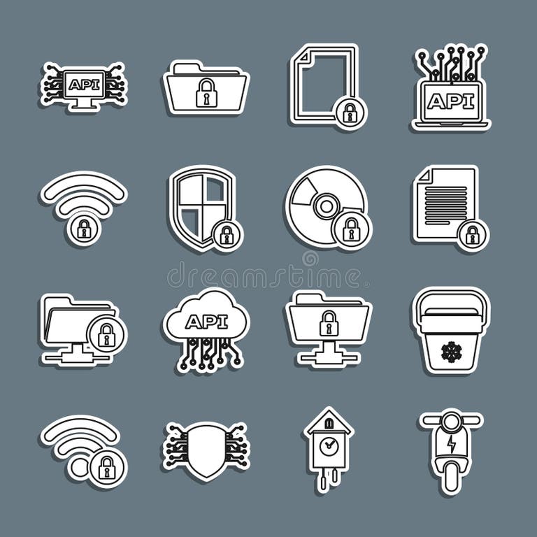 Set Line Electric Scooter, Cooler Bag, Document and Lock, Shield Security with, Wifi Locked ...