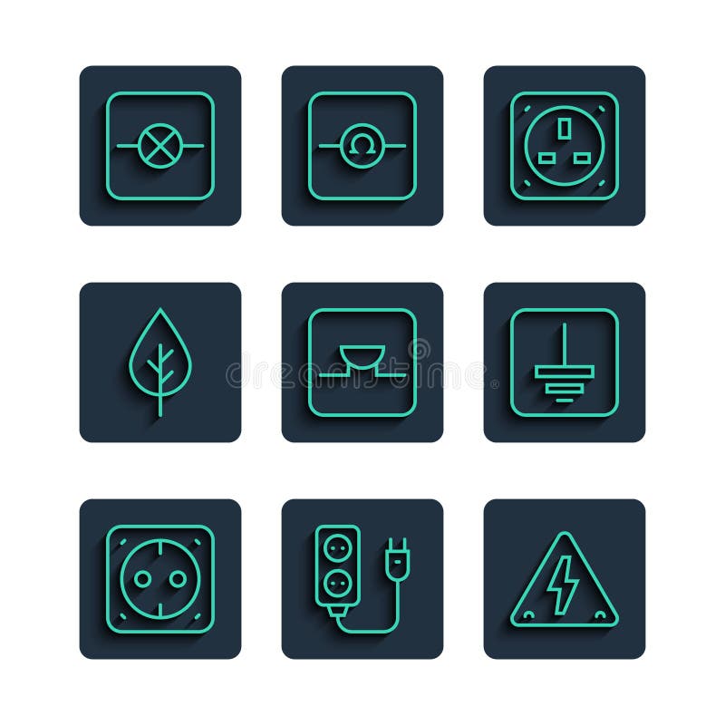 Set Line Electrical Outlet, Extension, High Voltage, Buzzer in ...