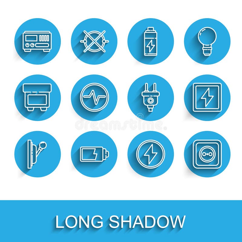 Set Line Electrical Panel, Battery Charge Level Indicator, Measuring ...