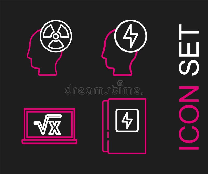 Set Line Electrical Panel, Square Root of X Glyph, Head and Electric ...