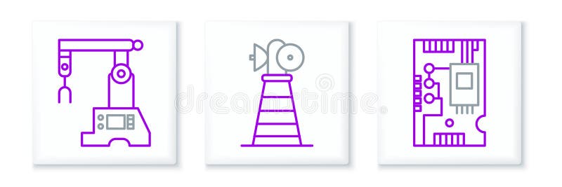 Set Line Electronic Computer Components Motherboard Digital Chip ...