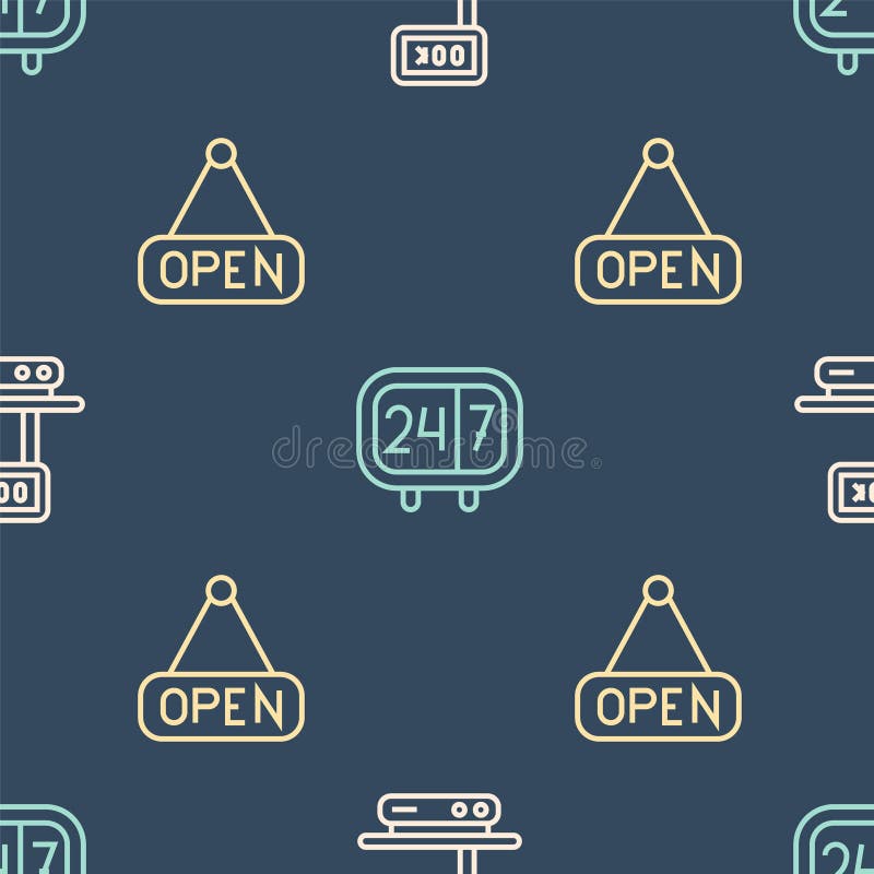 Set Line Electronic Scales, Hanging Sign with Open and Clock 24 Hours ...