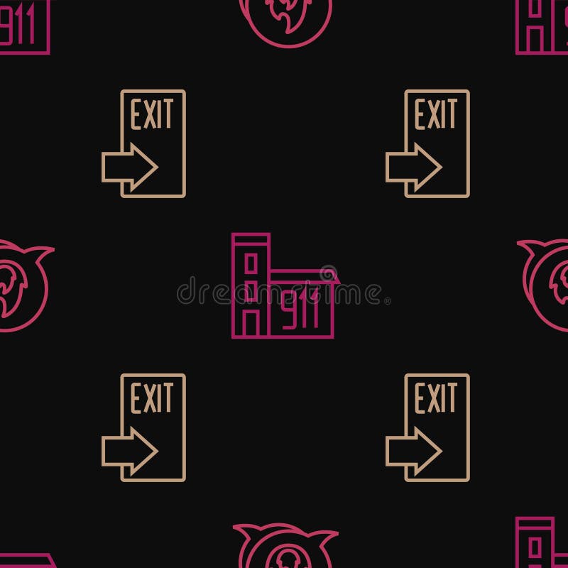 Set Line Emergency Call, Fire Exit and Building of Fire Station on ...