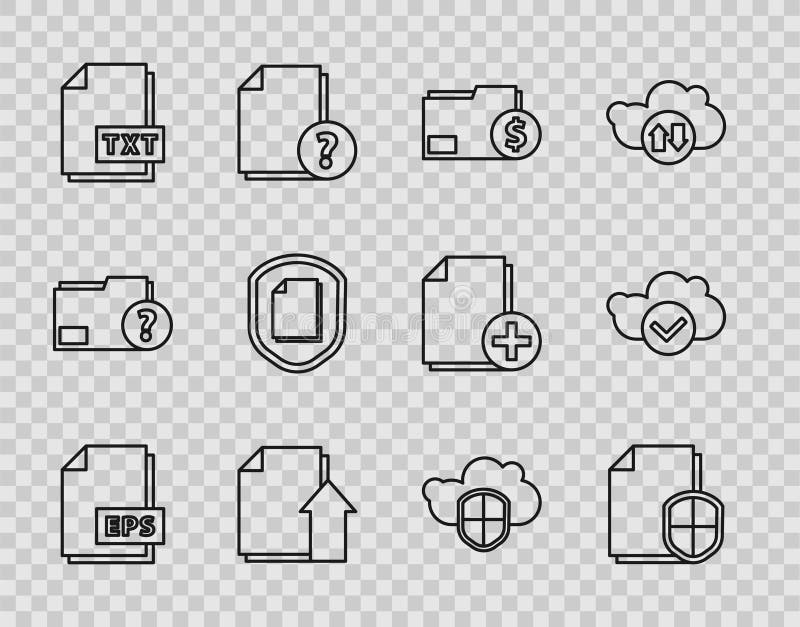 Set Line EPS File Document, Document Protection Concept, Finance Folder ... Set Line EPS File Document, Document Protection Concept, Finance Folder ...