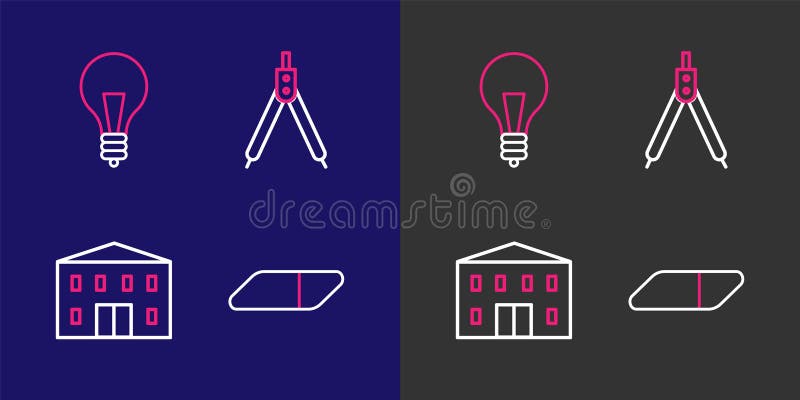 Compass and building stock vector. Illustration of cartoon - 221574531