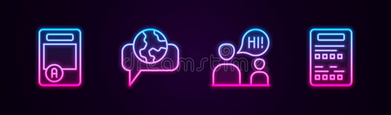 Set Line Exam Sheet with a Plus Grade, Learning Foreign Languages, Two ...