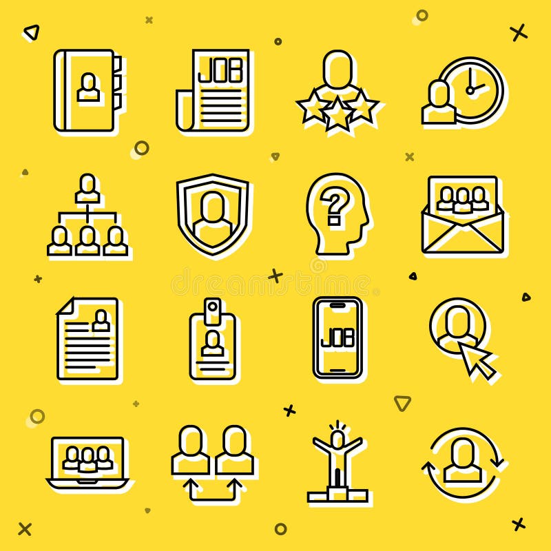 Set Line Exchange Work, Worker, Project Team Base, Productive Human ...