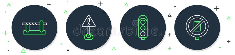 Barrier Exclamation Mark Triangle Stock Illustrations – 424 Barrier ...