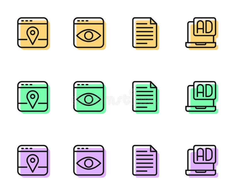 Set Line File Document, Infographic of City Map, Personal Information ...