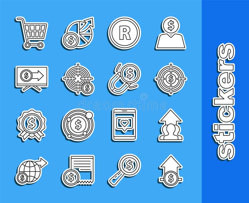 Set Line Financial Growth and Coin, Growth Chart Progress People Crowd ... Set Line Financial Growth and Coin, Growth Chart Progress People Crowd ...