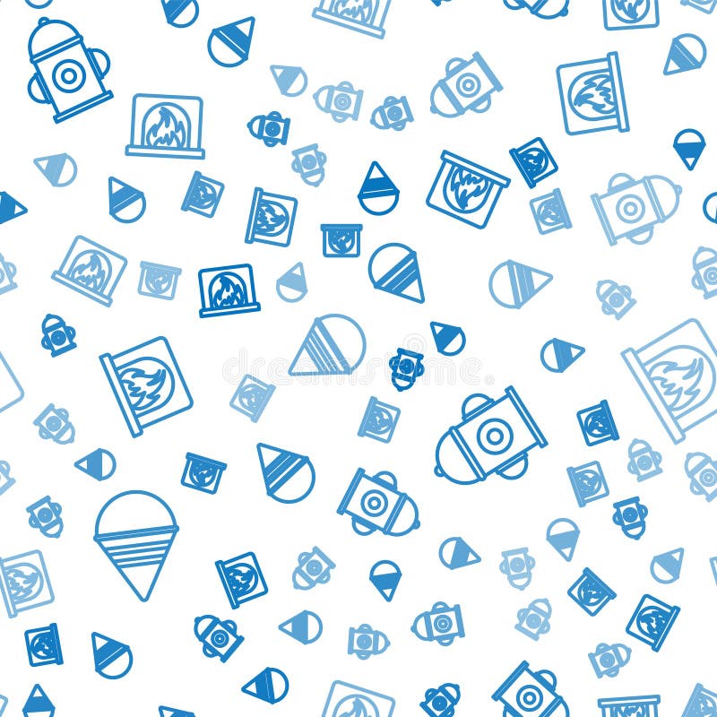 Set Line Fire Cone Bucket, Fire Hydrant and Interior Fireplace on ...