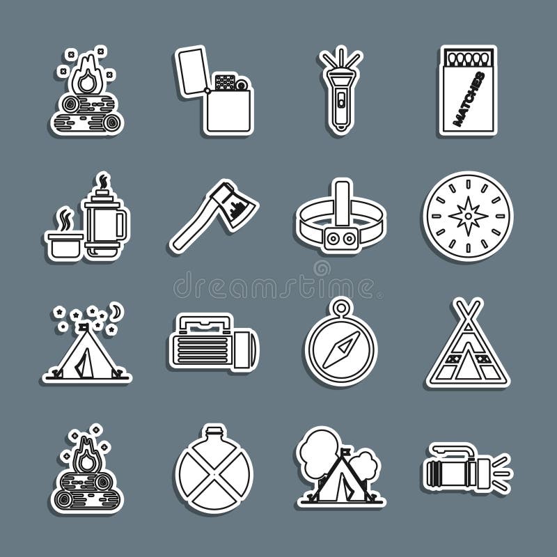 Head Flashlight Thermos Container Stock Illustrations – 164 Head ...