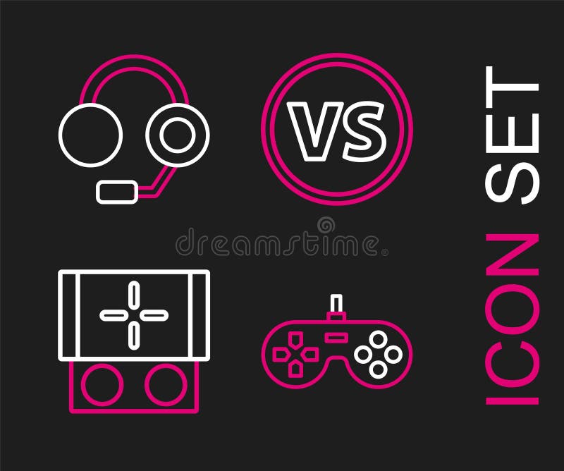 Set Line Gamepad, Portable Video Game Console, VS Versus Battle and ... Set Line Gamepad, Portable Video Game Console, VS Versus Battle and ...