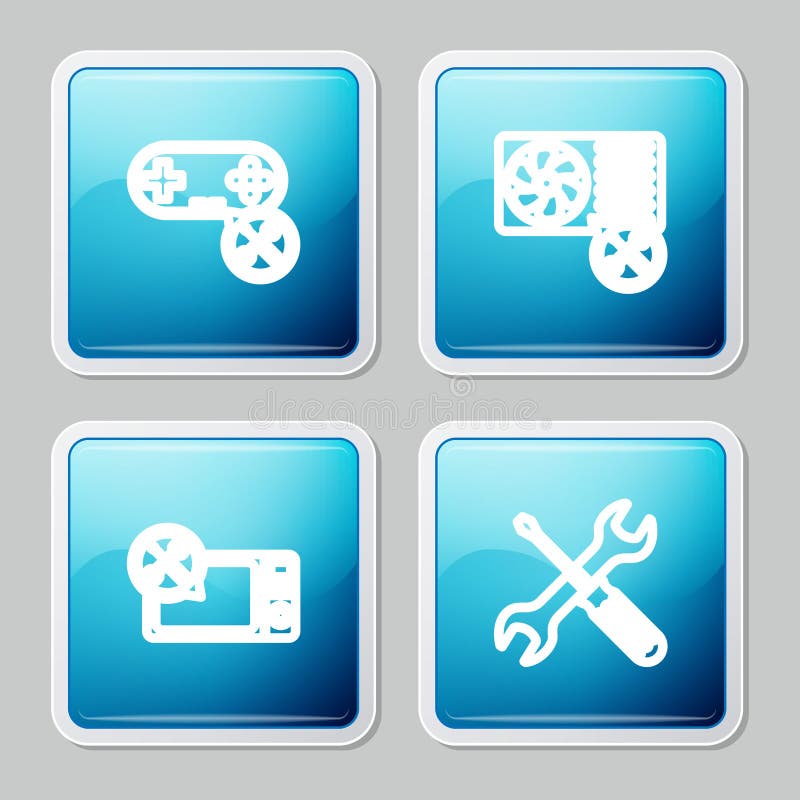 Set Line Gamepad Service, Air Conditioner, Microwave Oven and Crossed ... Set Line Gamepad Service, Air Conditioner, Microwave Oven and Crossed ...