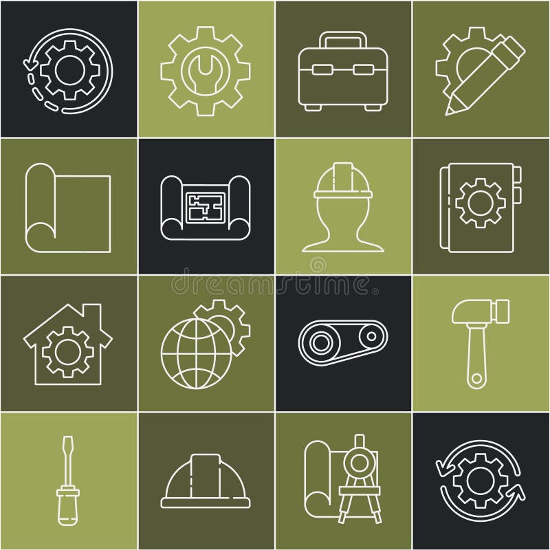 Set Line Gear and Arrows As Workflow, Hammer, User Manual, Toolbox ...