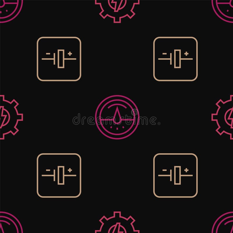 Set Line Gear and Lightning, DC Voltage Source and Electric Meter on ...