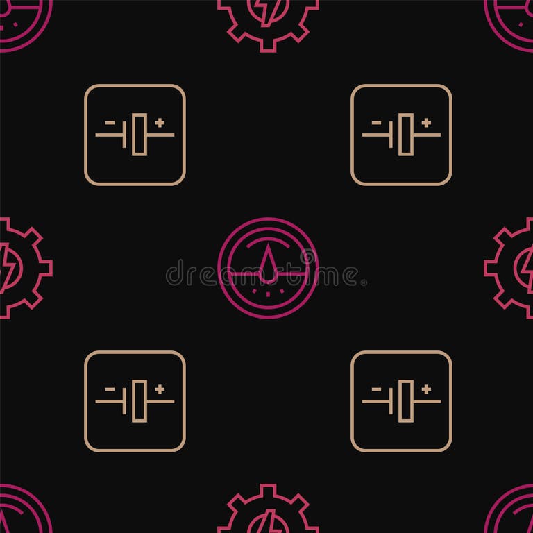 Set Line Gear and Lightning, DC Voltage Source and Electric Meter on ...