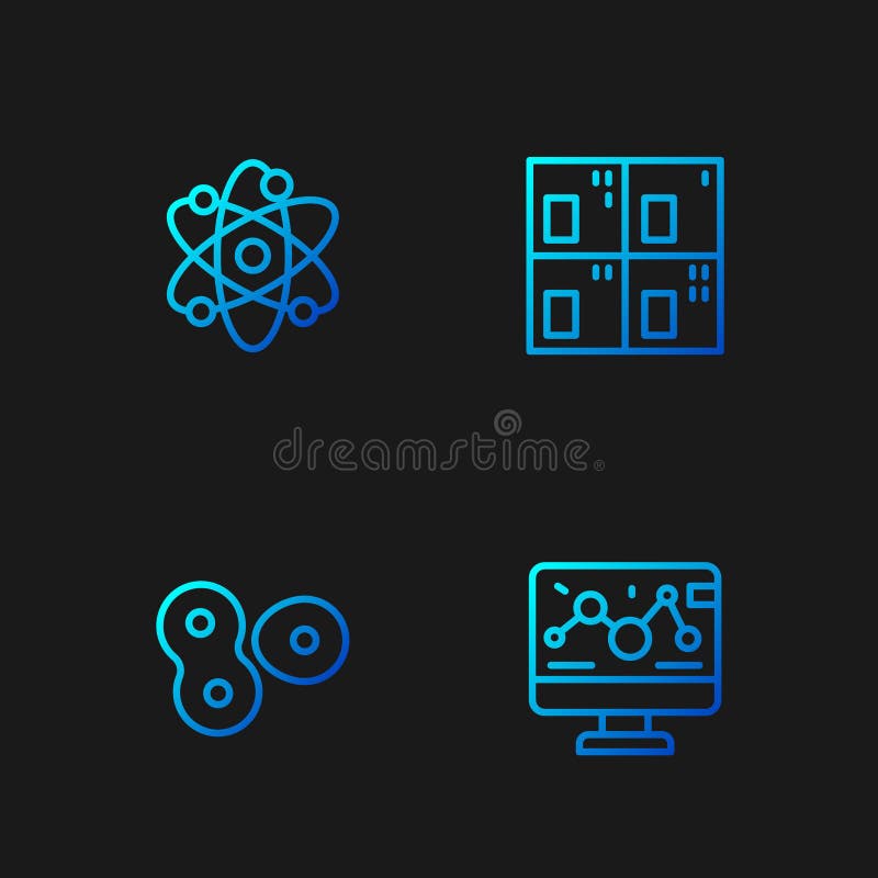 Set Line Genetic Engineering Modification, Cell Division, Atom and ...