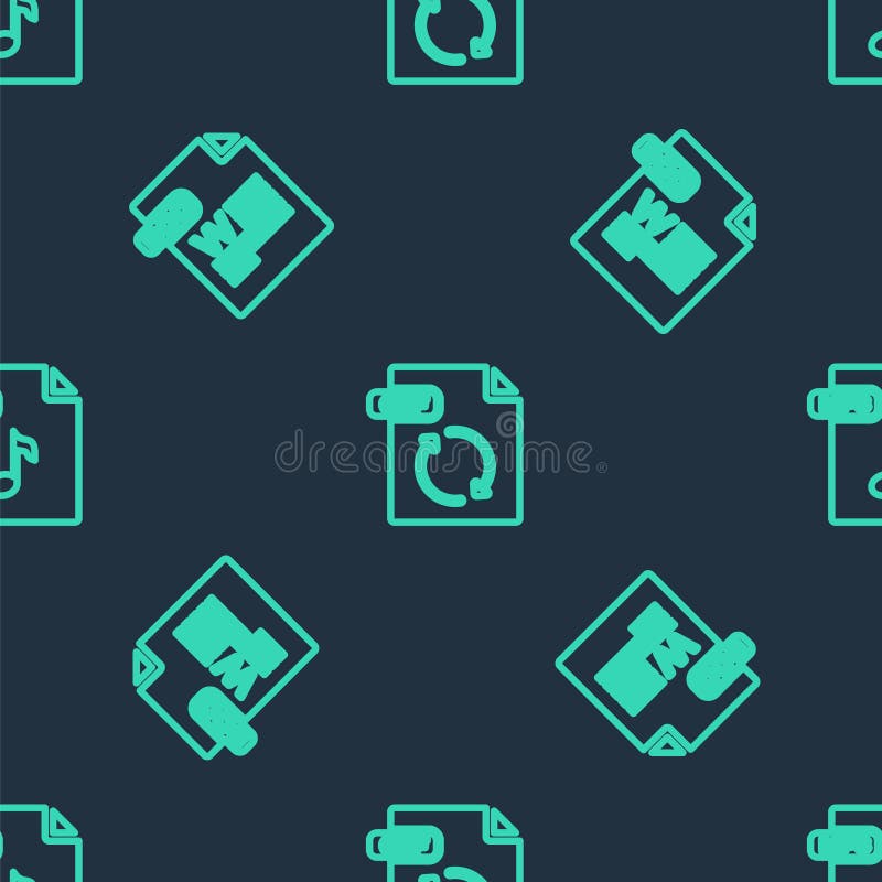 Set Line GIF File Document, DOC and MP3 on Seamless Pattern. Vector ... Set Line GIF File Document, DOC and MP3 on Seamless Pattern. Vector ...