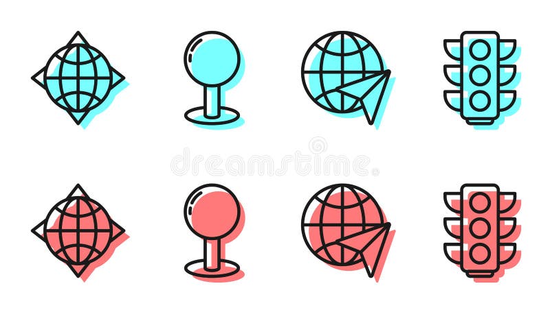 World map with compass stock vector. Illustration of earth - 2336360