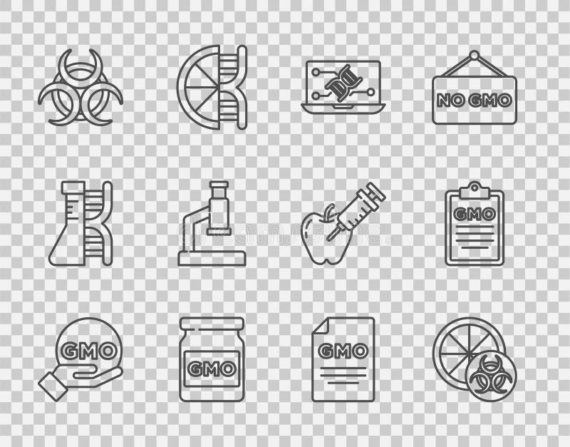 Set Line GMO, Genetically Modified Orange, Engineering Modification ...