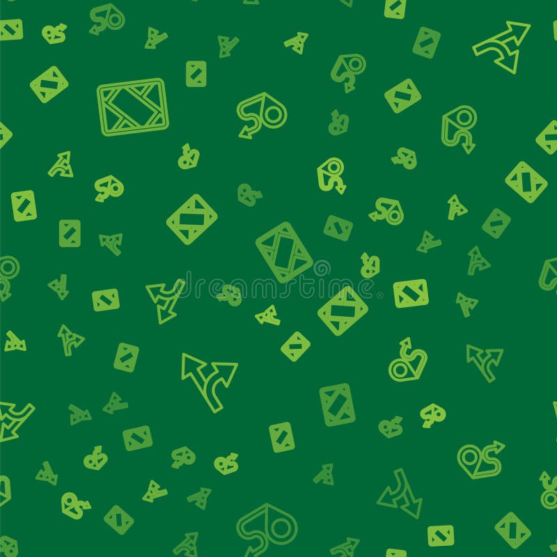 Set Line Gps Device with Map, Road Traffic Sign and Route Location on ...