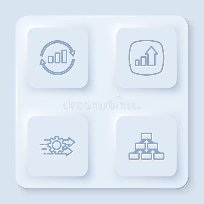Set Line Graph Chart Infographic, Financial Growth, Time Management and ...
