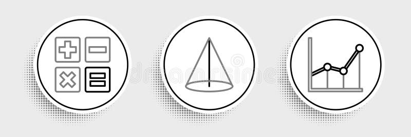 Set Line Graph, Schedule, Chart, Diagram, Calculator and Geometric ...