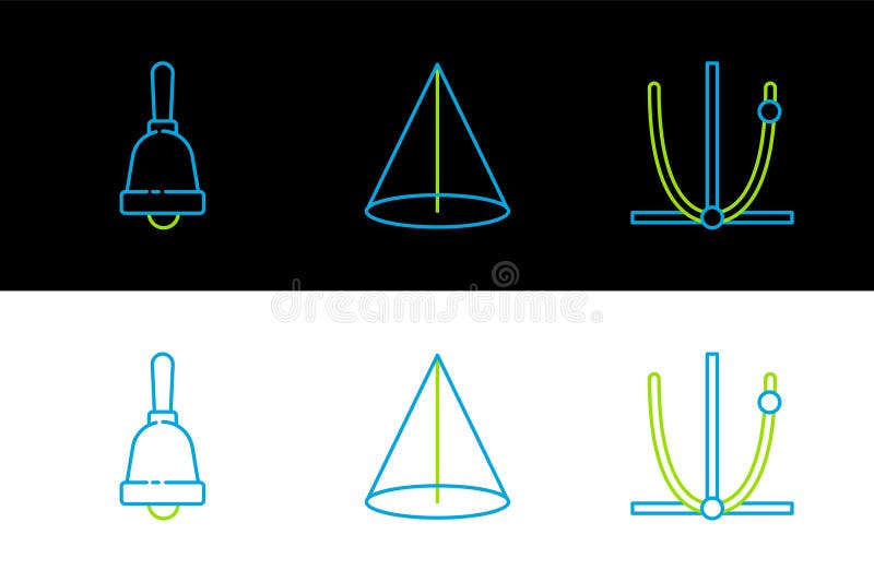 Set Line Graph, Schedule, Chart, Diagram, Ringing Bell and Geometric ...