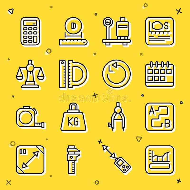 Set Line Graph, Schedule, Chart, Diagram, Route Location, Calendar ...